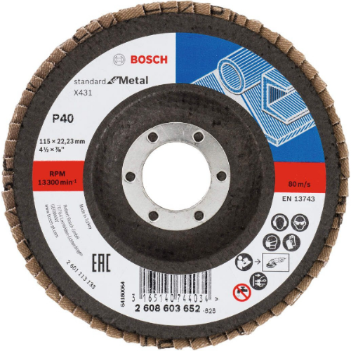 Bosch flap disk izvijeni X431 za metal standard 115mm