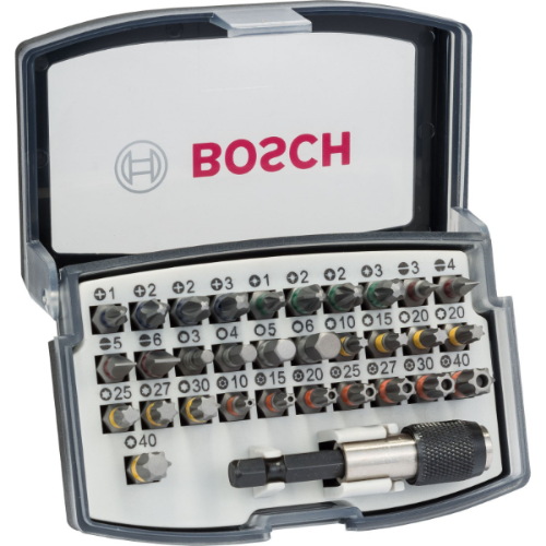 Bosch 32-delni set bitova sa brzo izmenljivim nosačem