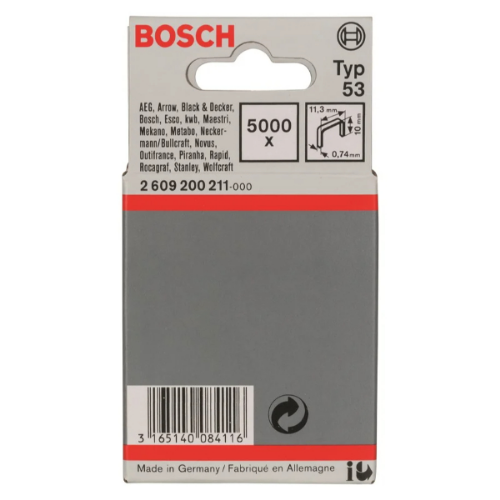 Bosch spajalica, tip 53, 11,4x0,74x10mm 5000kom