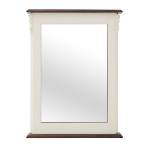 Ogledalo zidno drveno belo-braon 60x2.5x80cm