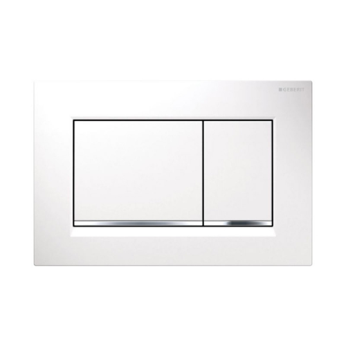 Geberit taster Sigma 30 bela-hrom-bela