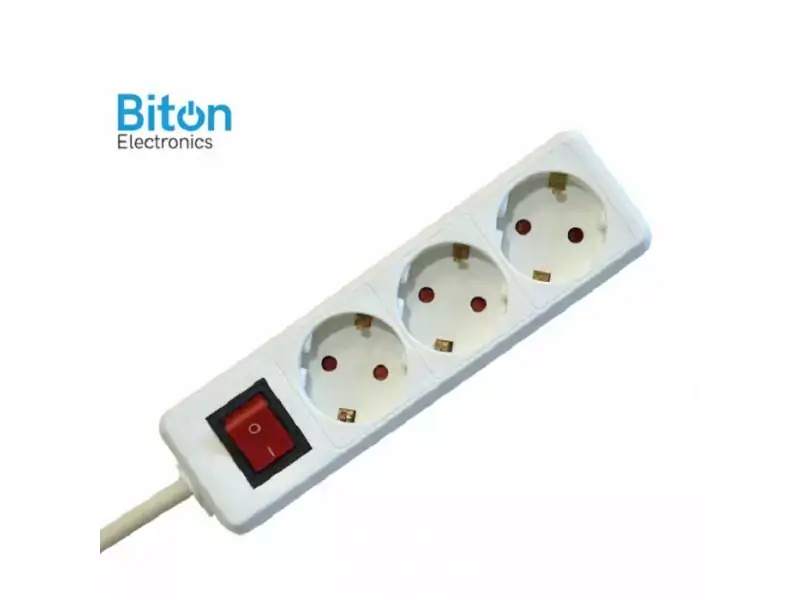 BITON ELECTRONICS PRENOSNA PRIKLJUČNICA 3 / 3 MET PREKIDAČ PP/J 3X1.5MM (ET10105)