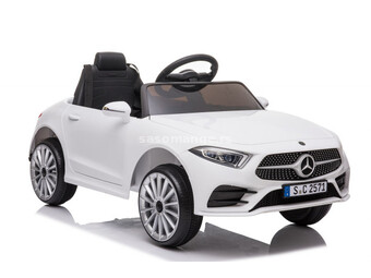 Mercedes CLS 350 Licencirani auto na akumulator sa kožnim sedištem i mekim gumama - Beli
