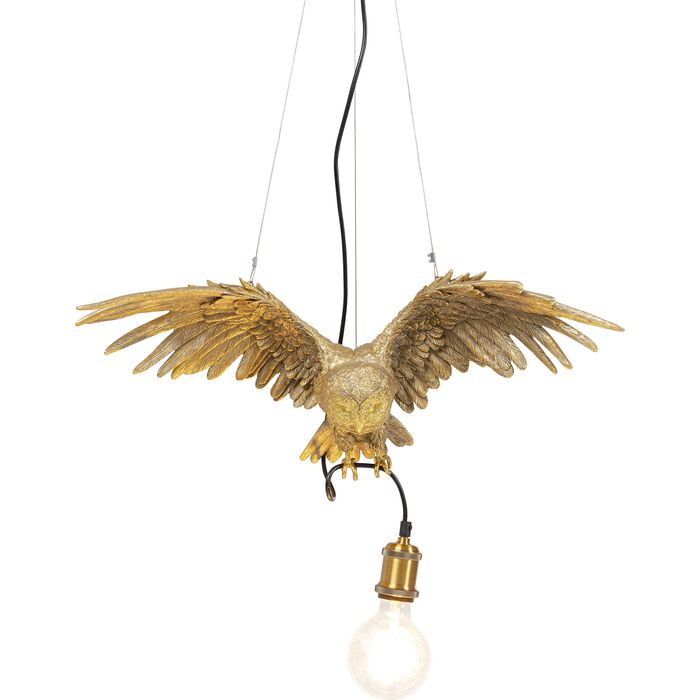 Pendant Lamp Animal Owl Gold 60cm