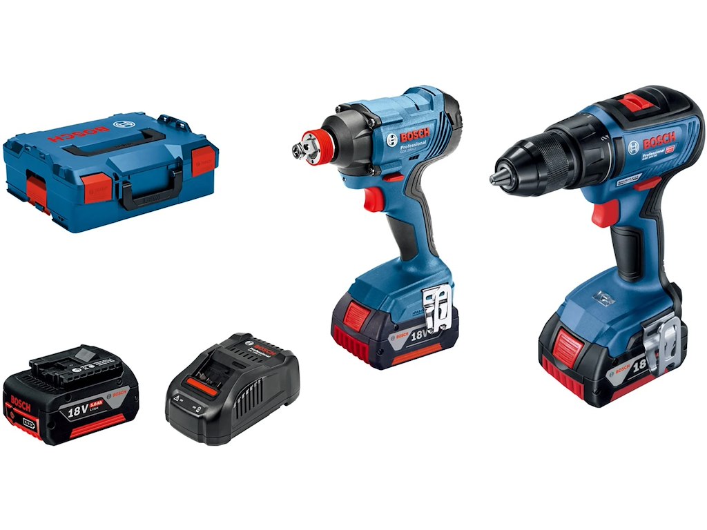 Bosch Profesionalni set: GSR 18V-50 + GDX 180-LI + 3xGBA 18V 5.0Ah + GAL 1880CV u L-BOXX136 0 601 9G5 227