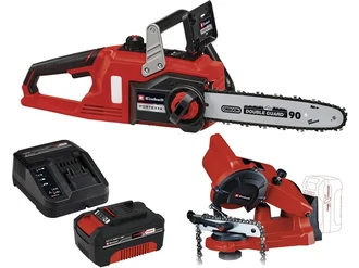 Einhell Aku SET Lančana testera FORTEXXA 18/30, Power-X-Change 18V 4.0 Ah + Oštrač lanaca GE-CS 18Li