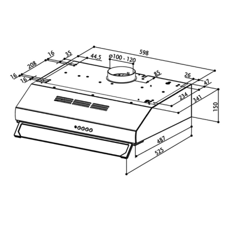 Faber tradicionalni aspirator 2740 PB SRM X A60