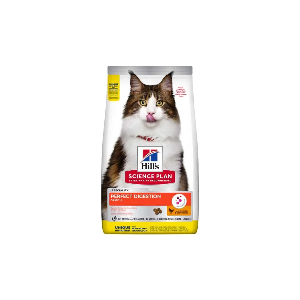 Hill's Science Plan hrana za mačke PERFECT DIGESTION - Piletina i smeđi pirinač 3kg