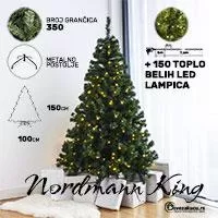 Nordmann King novogodišnja jelka 150cm sa LED lampicama