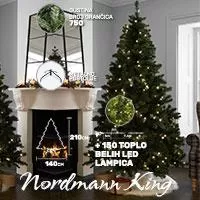 Nordmann King novogodišnja jelka 210cm sa LED lampicama