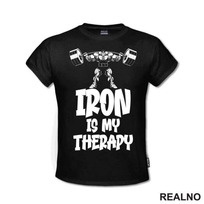 IRON IS MY THERAPY - TRENING - MAJICA