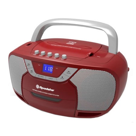 Roadstar rcr4635umprd prenosivi cd radio kasetofon crveni