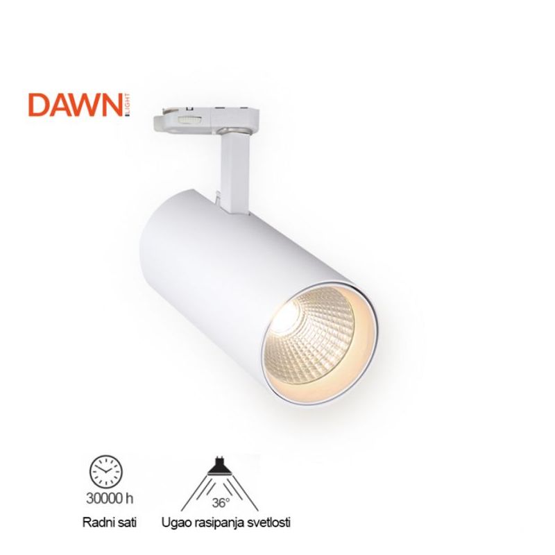 LED REF SINSKI JM-4068 10W 3000K 36° BELI (3-FAZE)