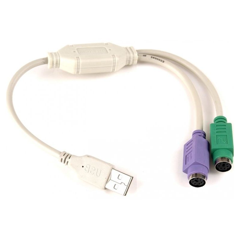 Fast Asia Adapter USB (M) – 2xPS/2 za miša i tastaturu (F) beli