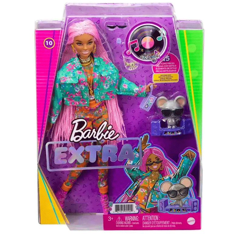 Barbie igračka za devojčice Extra Pink Pletenice