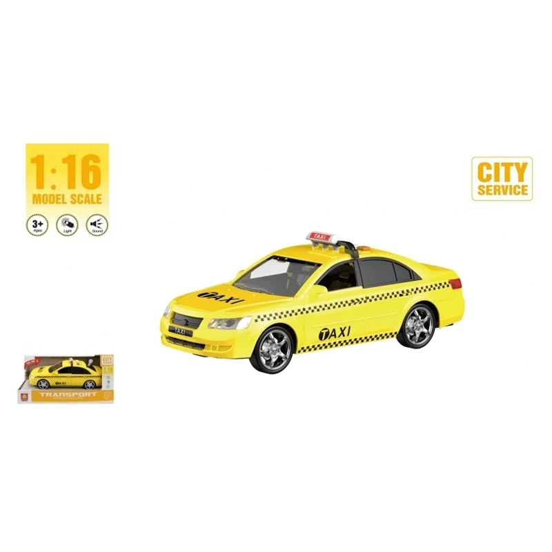 City Service Igračka za dečake Žuti Taxi sa svetlom i zvukom1:16