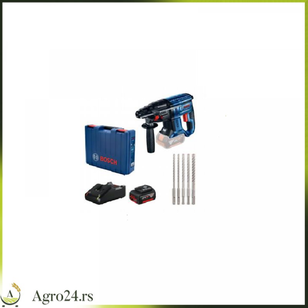 BOSCH®Profesionalni set: Akumulatorski elektro-pneumatski čekić za bušenje GBH 180-LI + 1 x 4,0 Ah akumulator + SDS plus set u koferu