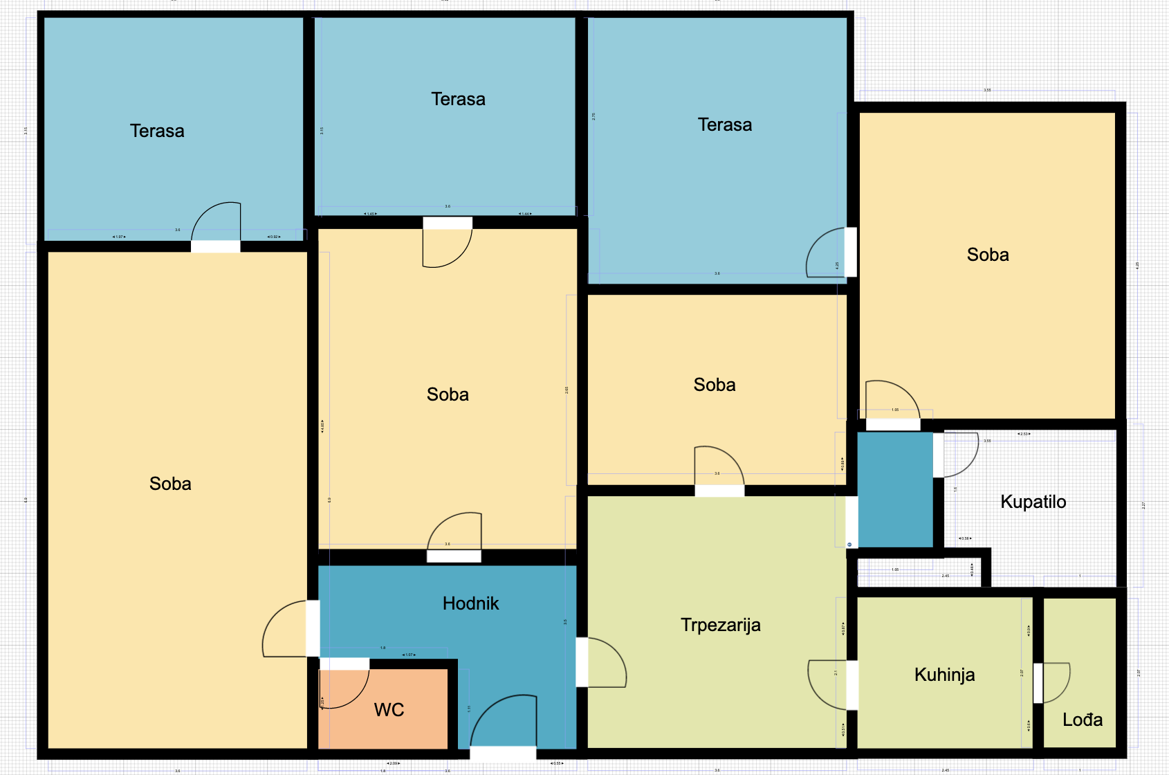 Blok 70a Omladinskih Brigada 130m2 117 3T 8 8