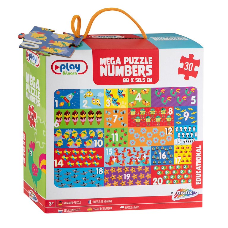 MEGA PUZZLE BROJEVI 30PCS