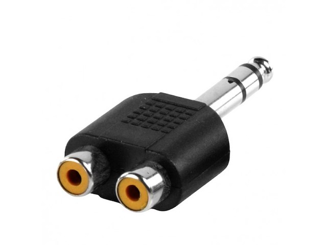 Adapter 6,3mm muski na 2 x RCA cinc zenski!