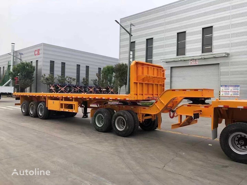 Double link flat bed semitrailer for 140t poluprikolica sa ravnom platformom