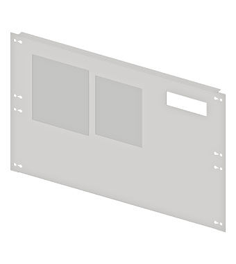 Prednja čelična ploča 3B10 sa otvorom, modularna širina 3
PVC pokrovi za otvore, visina=460mm, širina=718mm, dubina=18mm