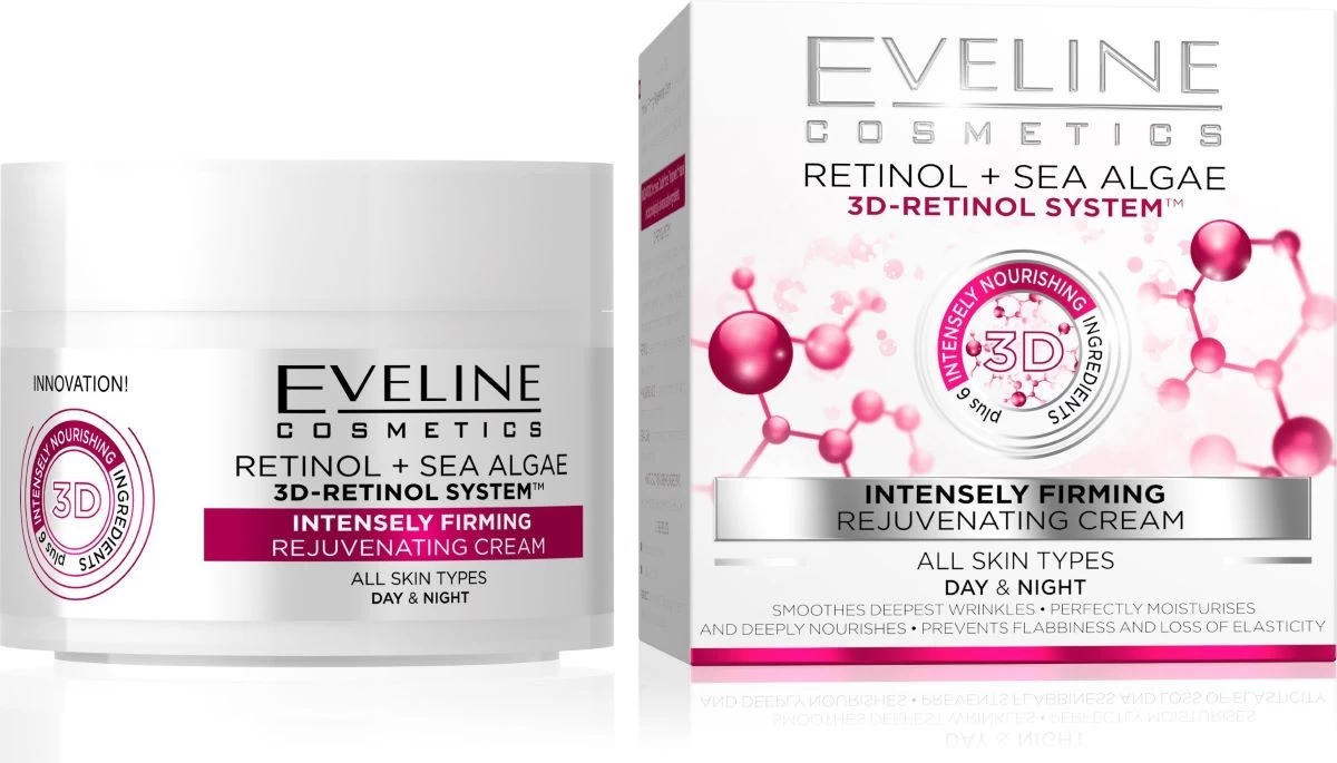 EVELINE KREMA ZA LICE NATURE LINE +6 3D RETINOL DAY AND NIGHT 50ML+ POKLON