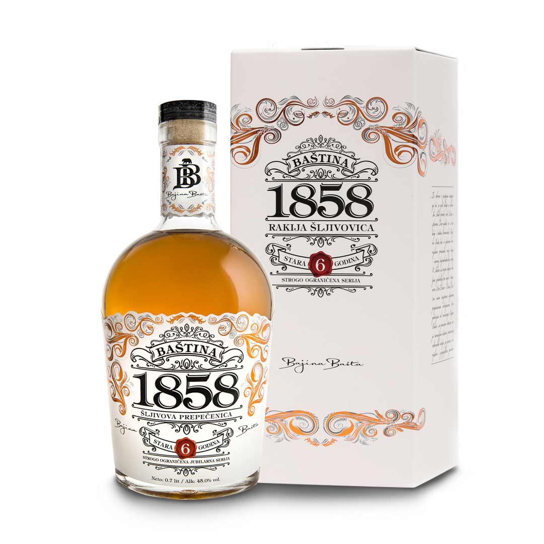 Rakija baština 1858 6 godina bb 0,7 l box