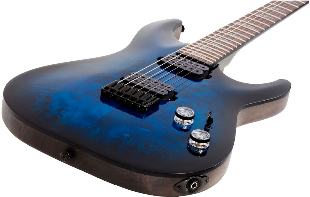 Schecter Omen Elite-6 See-Thru Blue Burst #2452 električna gitara