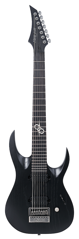 Solar Guitars A1.7 BD Artist Ltd. Black Open Pore Distressed