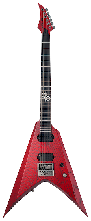 Solar Guitars V1.6RD Artist Ltd. Blood Red Open Pore Distressed