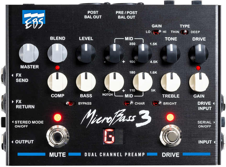 EBS MicroBass 3 - Bas Preamp i Di Box