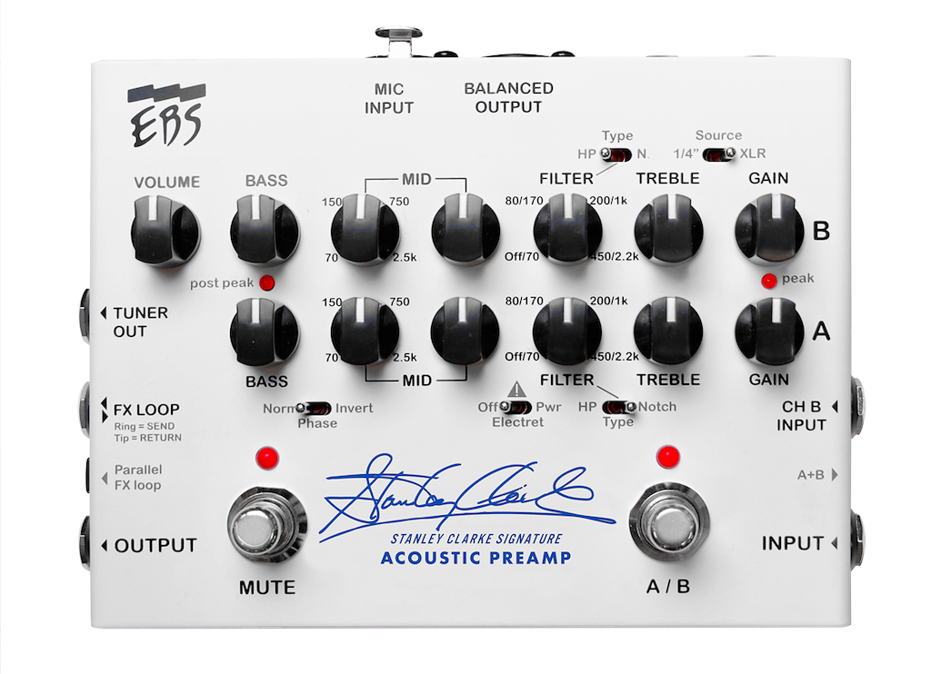 EBS Stanley Clarke Signature Acoustic Preamp pretpojačalo za akustični bas