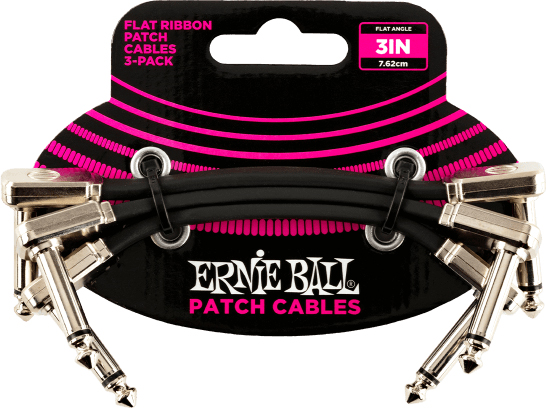 Ernie Ball 6225 Blk - Ribbon Flat Kabl Za Pedale 7,5 cm