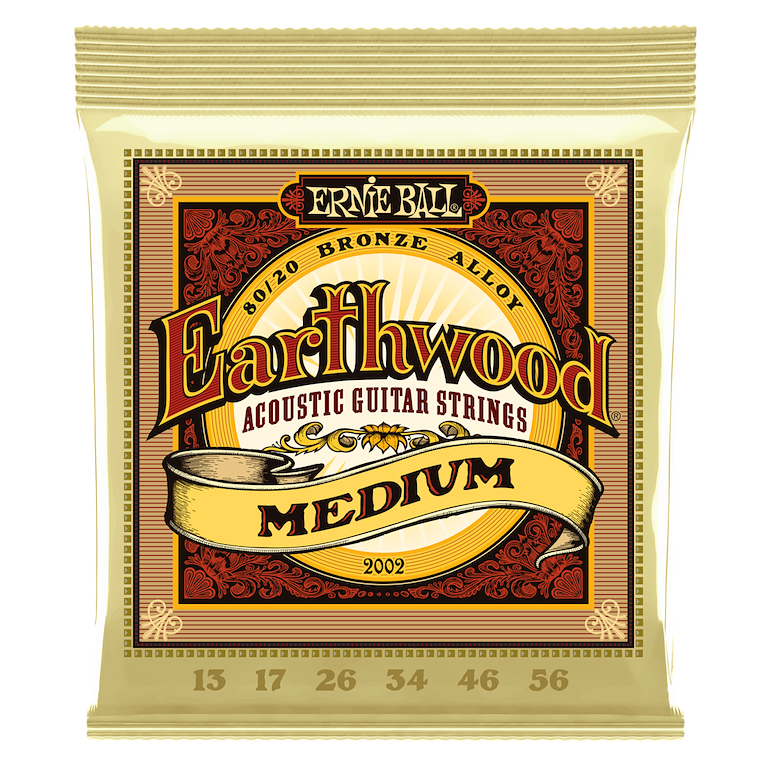 Ernie Ball Earthwood |13-56 Bronze Light Acoustic Strings #2002