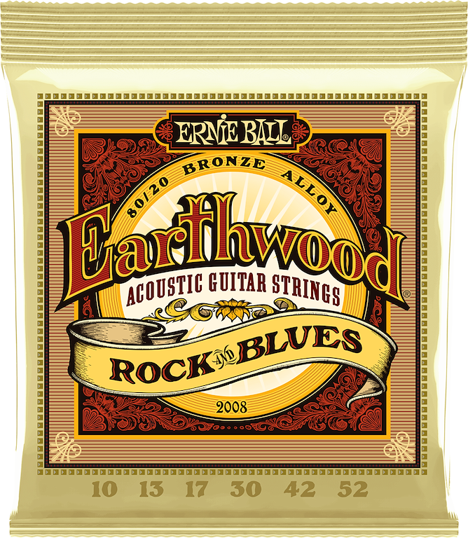 Ernie Ball 2008 Earthwood Rock and Blues w/Plain G80/20 Bronze .010-.052 žice za akustičnu gitaru