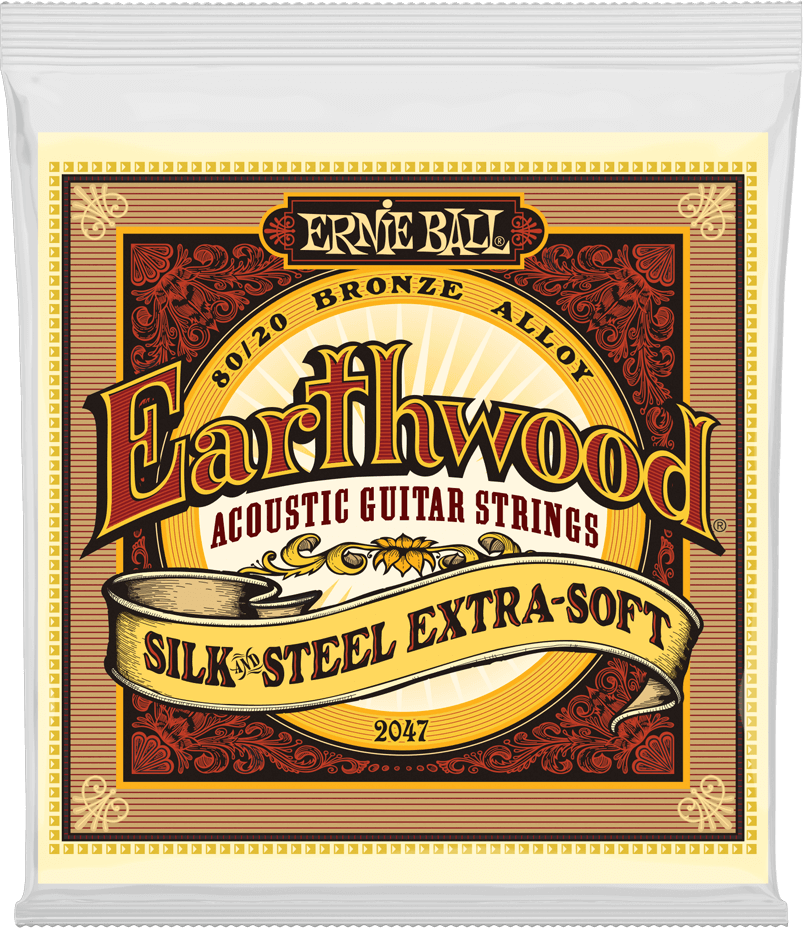 Ernie Ball 2047 Earthwood Silk & Steel Soft 80/20 Bronze Extra-Soft žice za akustičnu gitaru