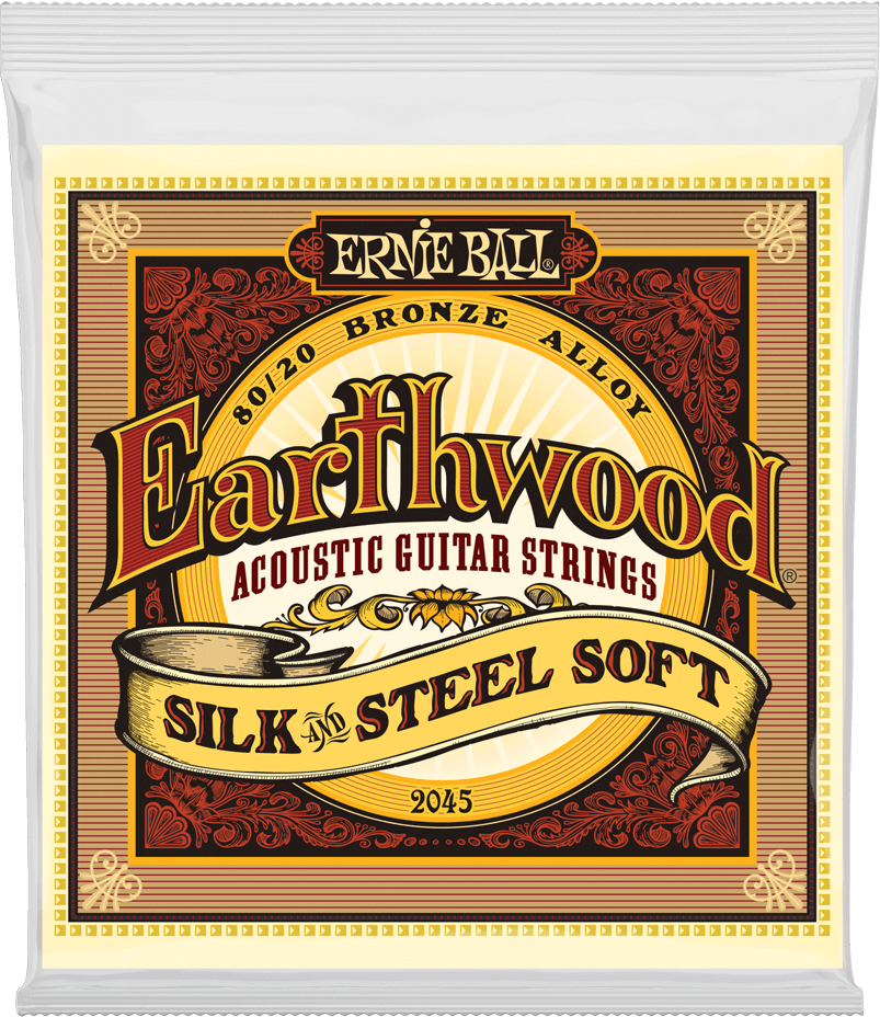 Ernie Ball 2045 Earthwood Silk & Steel Soft 80/20 Bronze Soft žice za akustičnu gitaru