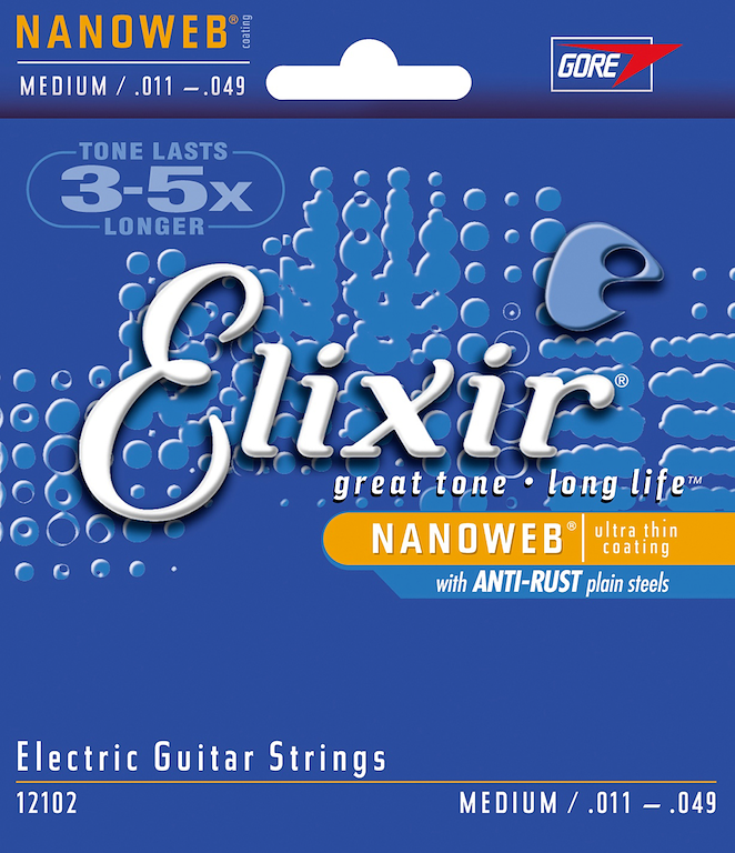 Elixir 12102 Electric NANOWEB Medium 11-49