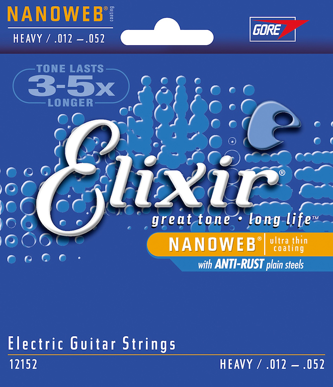 Elixir 12152 Electric NANOWEB Heavy 12-52 Žice Za Električnu Gitaru