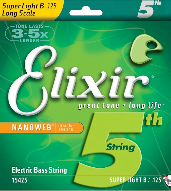 Elixir 15425 Electric Bass String NANOWEB Super Light B / .125 žica za bas gitaru