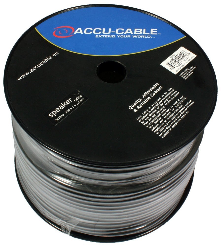 American Audio Accu-Cable AC-SC2-2,5/100R-B Zvučnički Kabl
Tehnička specifikacija