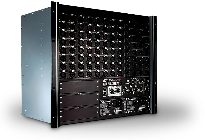 Allen&Heath dLive DM64 MixRack modul/stagebox
XCVI CORE
DEEP PROCESSING
RACKEXTRA FX
BUILT TO ENDURE