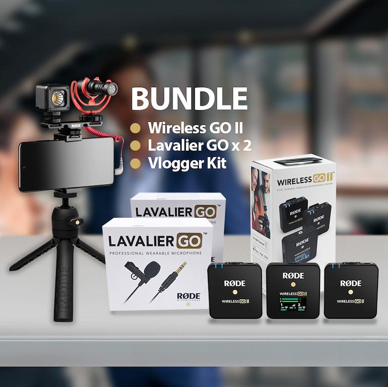 RODE Wireless Go II Vlogger Kit Universal Bundle Komplet