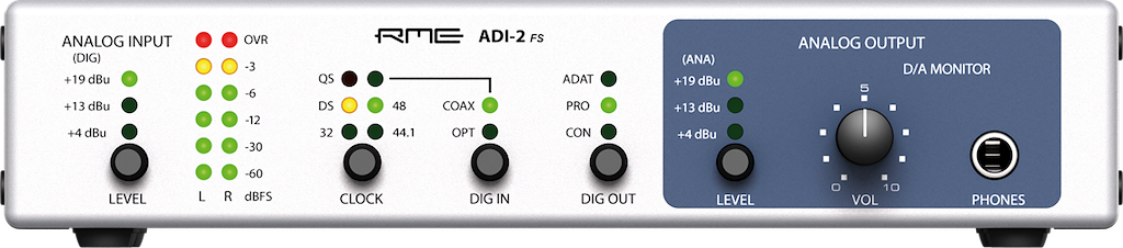 RME ADI-2 FS | High-Precision 192 kHz 2-Channel AD/DA converter