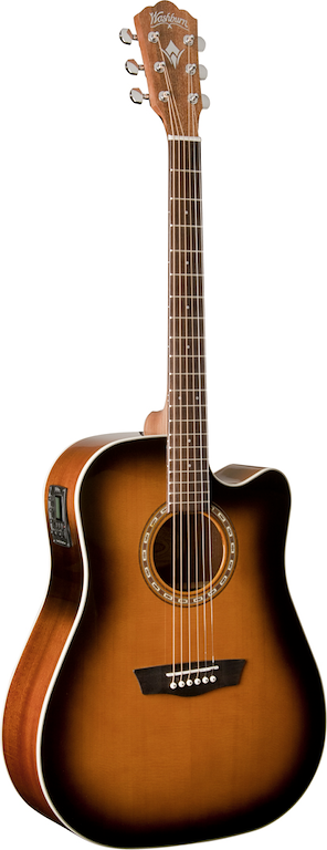 Washburn WD7SCE Matte Antique Tobacco Sunburst