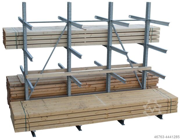 Cantilever rack, dvostrana, visina 3.50m
Bruckamp 1,20m Arme, 500kg pro Arm
