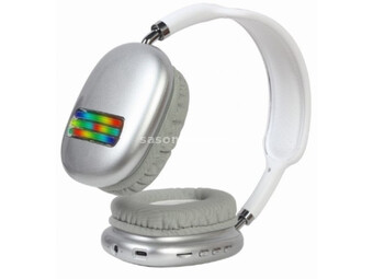 Gembird BHP-LED-02-W bluetooth stereo slušalice sa mikrofonom Bt V5.0 400mAh/32Ohm, 2h Li-ion bele