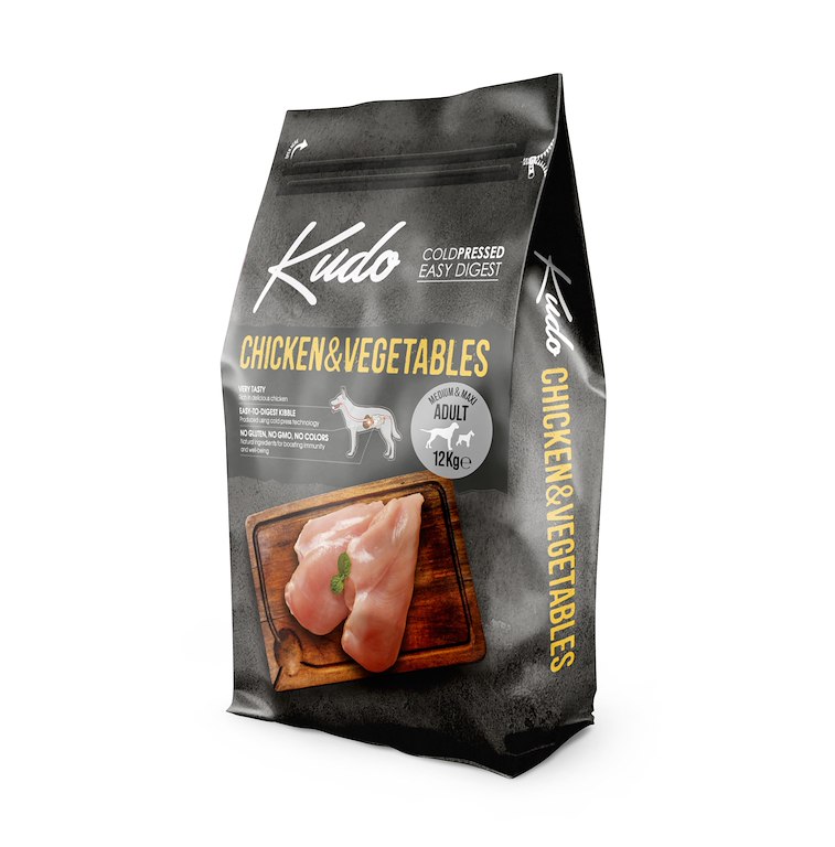 Kudo Dog Adult All Chicken&Vegetables 12 KG