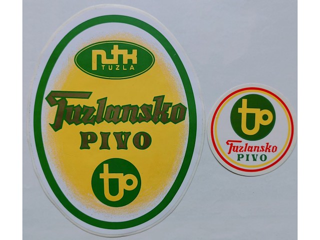 Tuzlansko pivo dve stare nalepnice